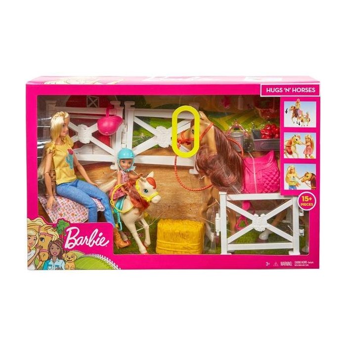 BARBIE ET CHELSA AMIES CHEVAUX MATTEL FXH15